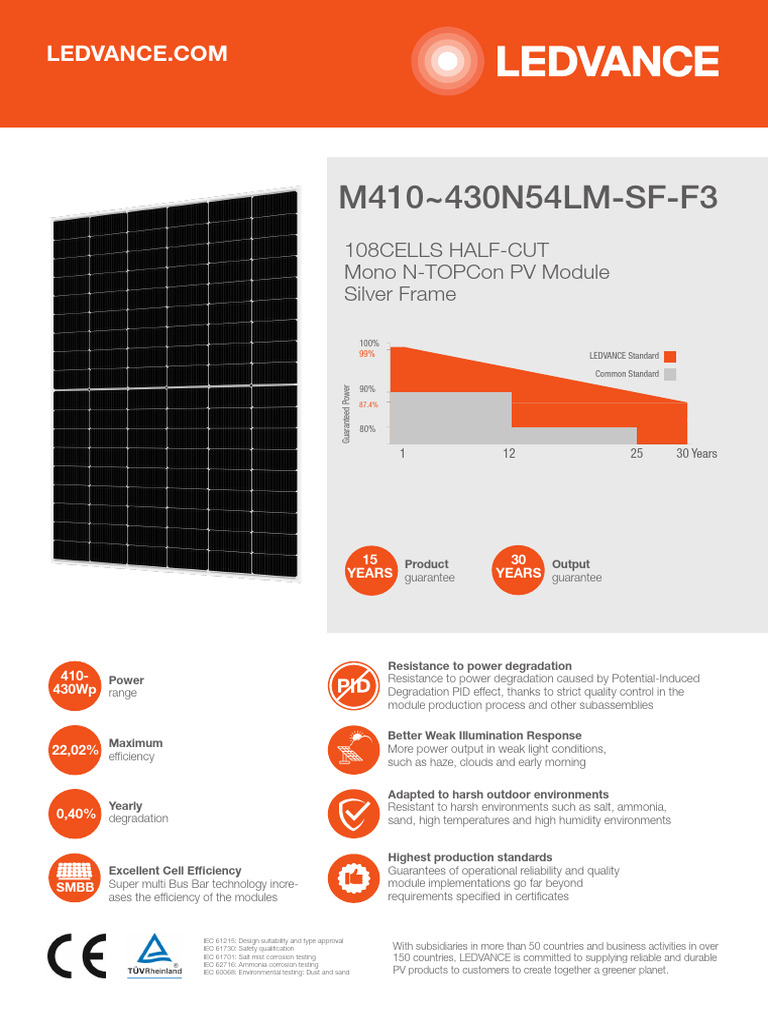 Asset 13182704 - m410 430n54lm SF f3 - en | PDF | Solar Panel | Photovoltaics