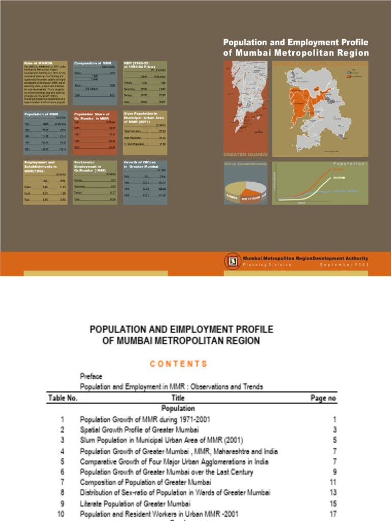 Population and Employment Profile - 0 | PDF | Economies