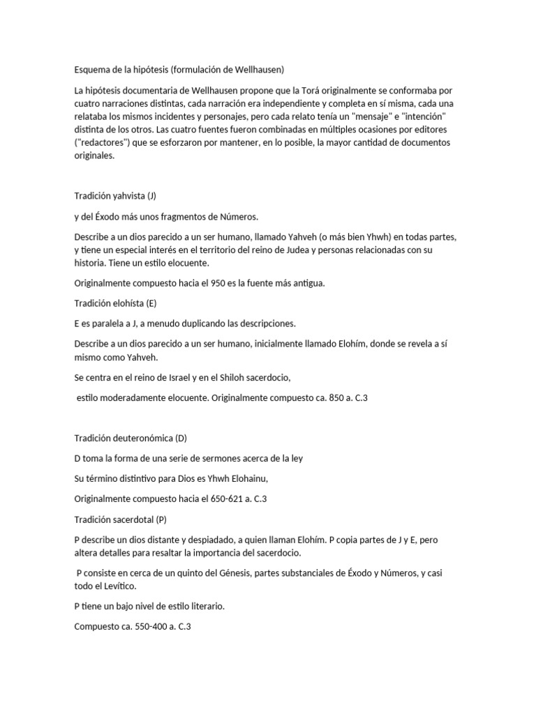 Wellhausen | PDF | Religión y espiritualidad