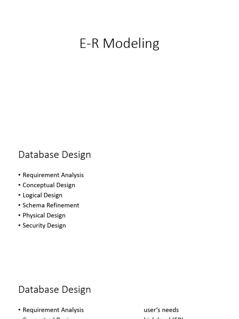 644f4562unit 1 - ER Modeling | PDF | Conceptual Model | Database Design