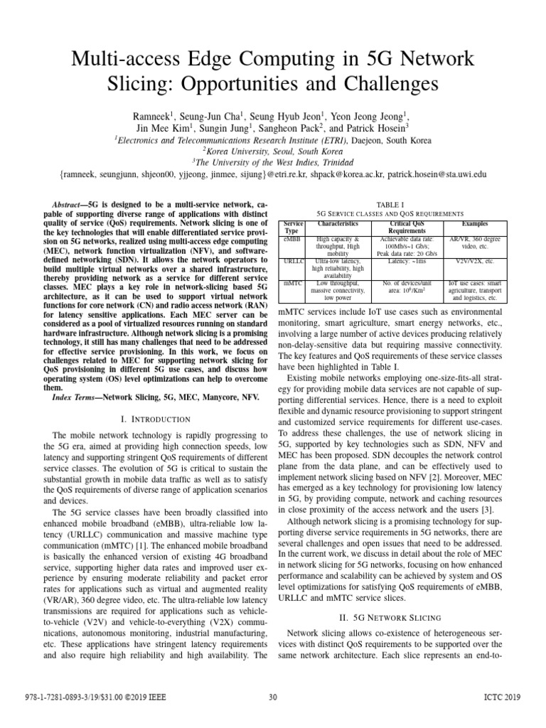 Multi-Access Edge Computing in 5G Network | PDF | Computer Network | Scalability