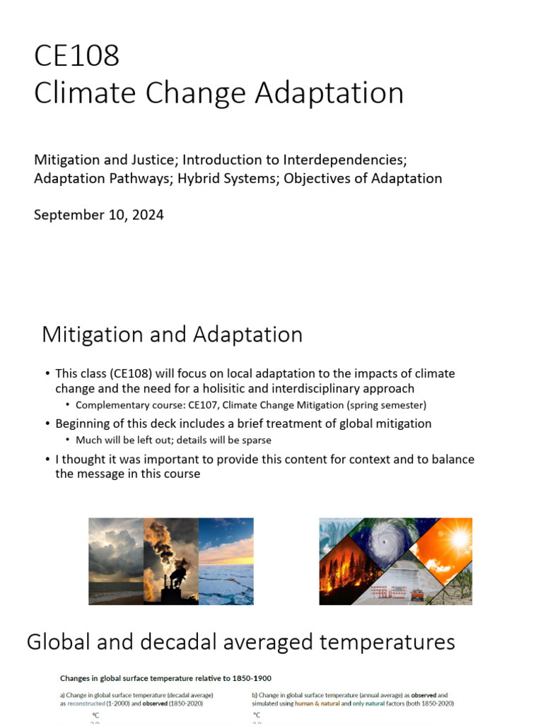 1 - Foundations of Climate Change and Adaptation - Deck 2 | PDF | Climate Change | Greenhouse Gas