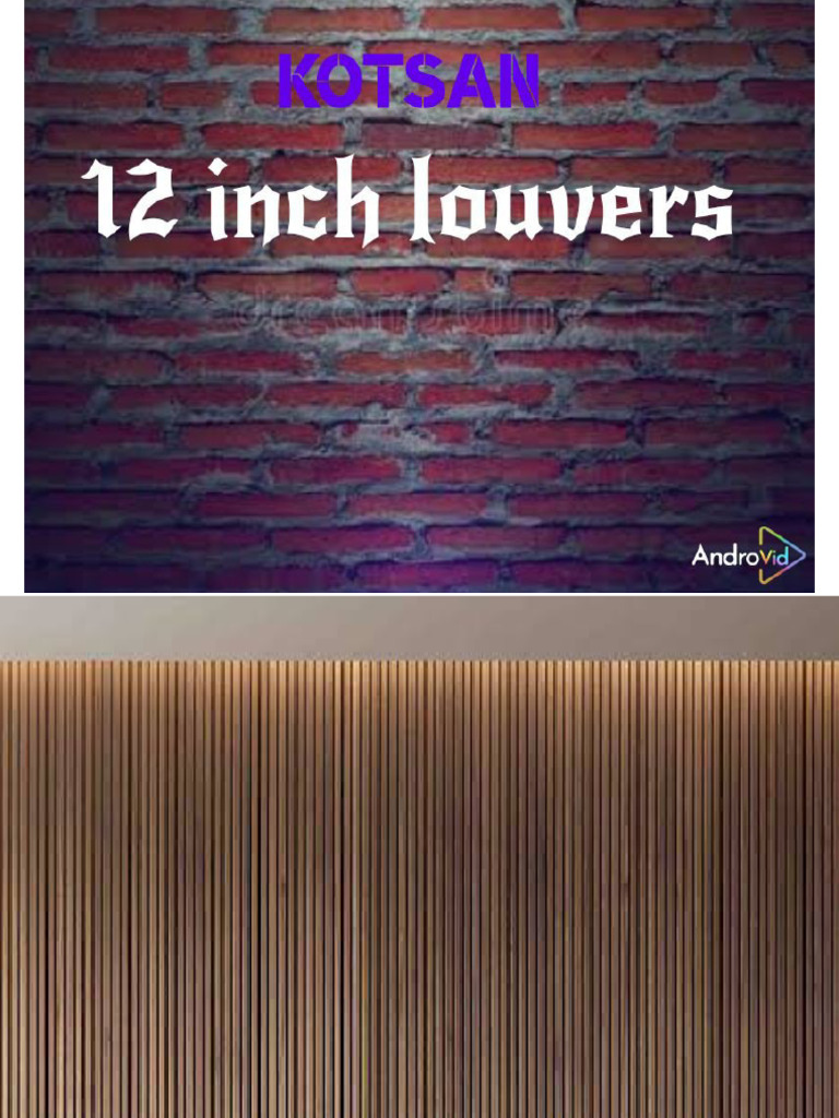 Kotsan 12 Inch Louvers | PDF