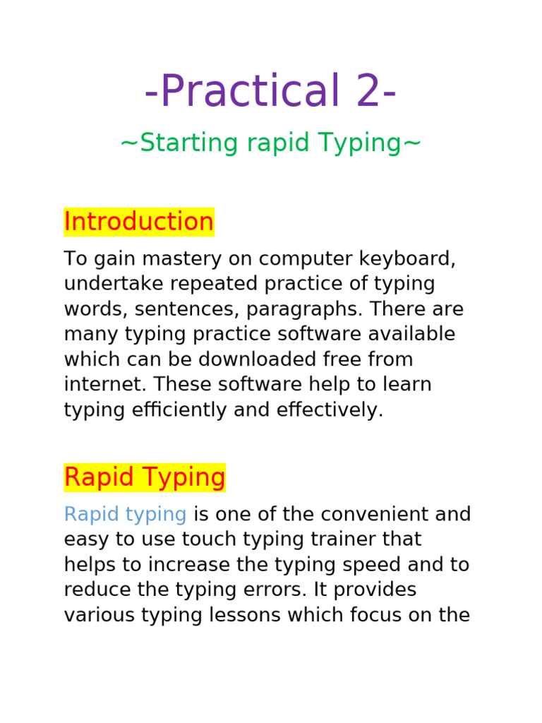 Practical 2 | PDF | Computer Keyboard | System Software