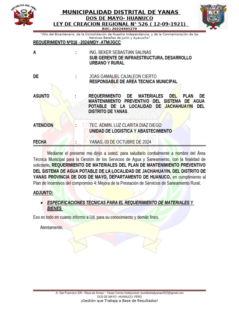 Requerimiento #0016 | PDF | Cepillo