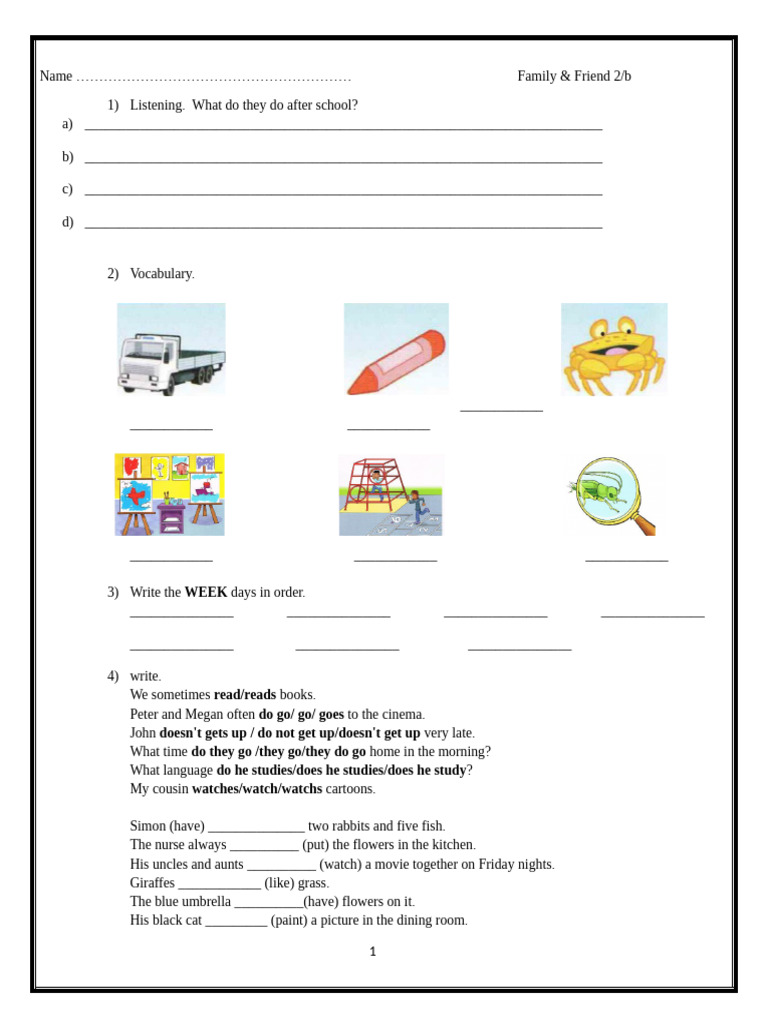 Family and Friend 2b | PDF