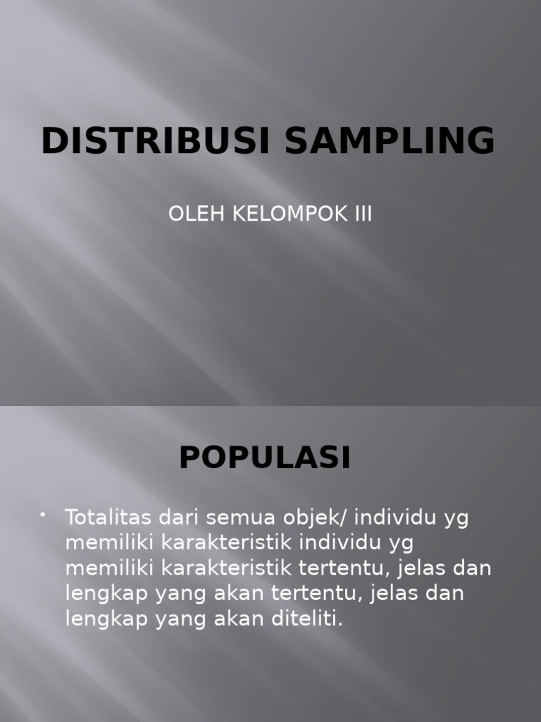 Distribusi Sampling | PDF