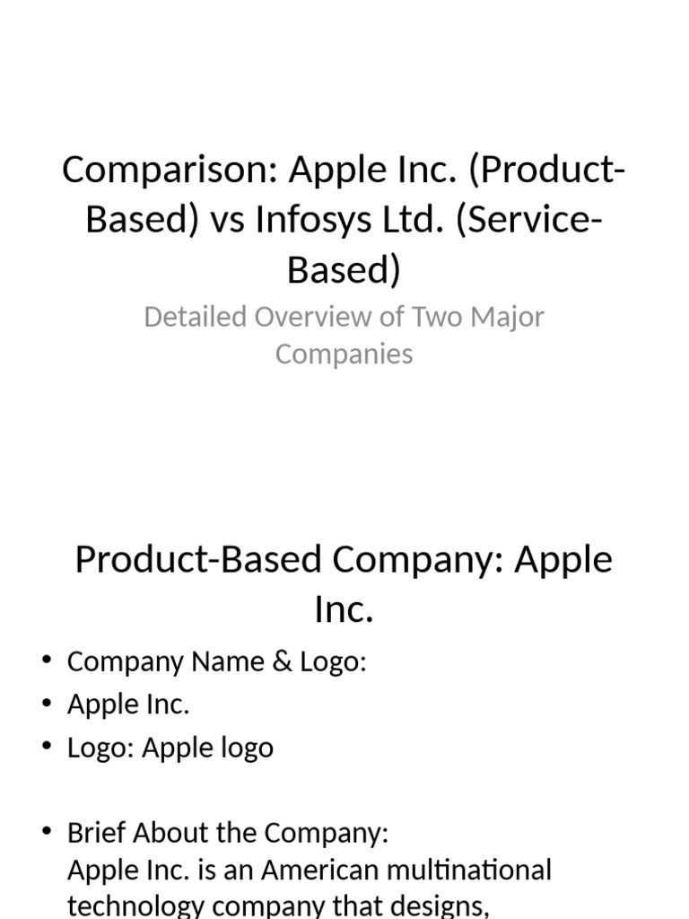 Apple Vs Infosys Comparison | PDF