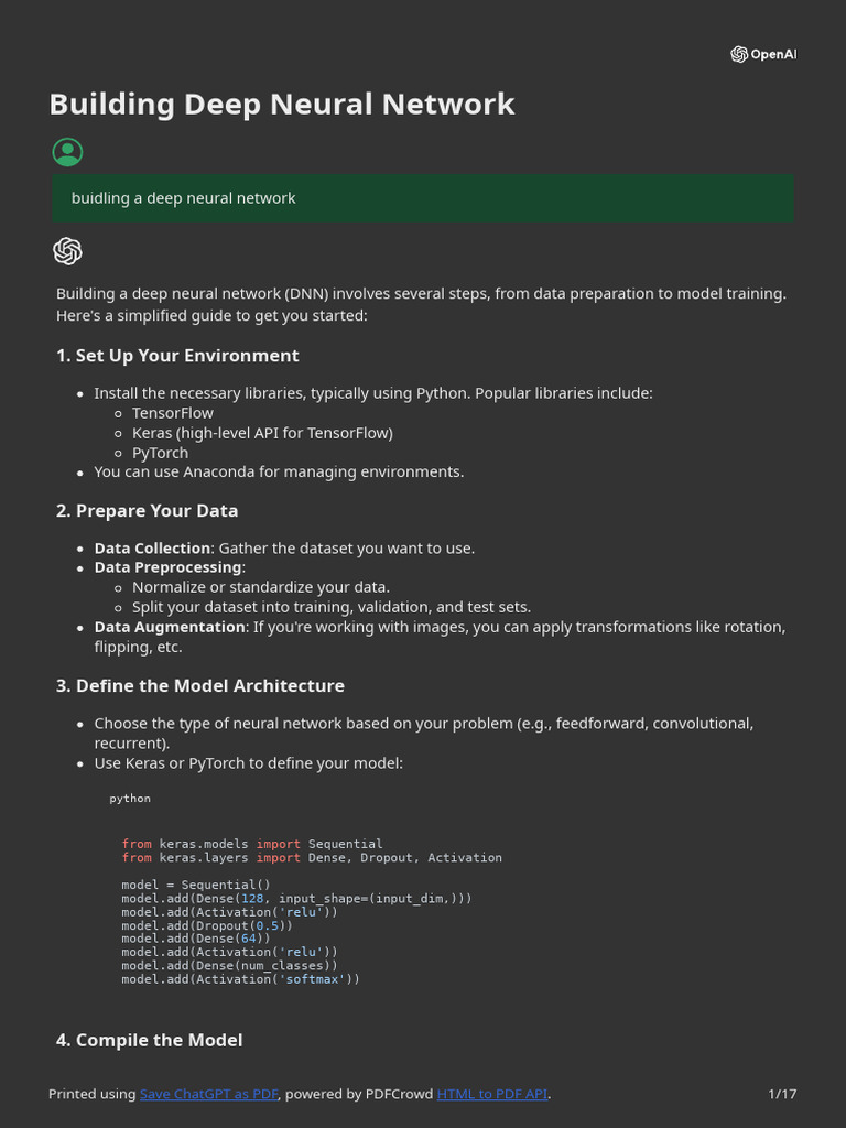 Building Deep Neural Network | PDF | Artificial Neural Network | Deep Learning