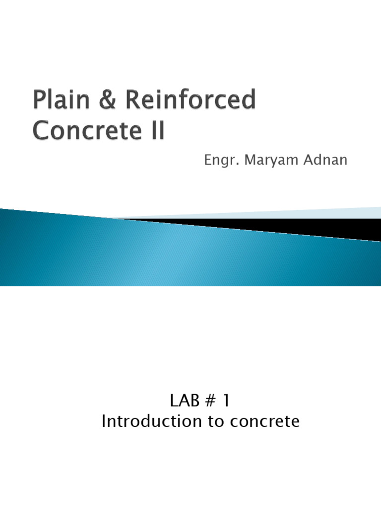 PRC-2 Lab Concrete Lec 2 | PDF | Concrete | Construction Aggregate