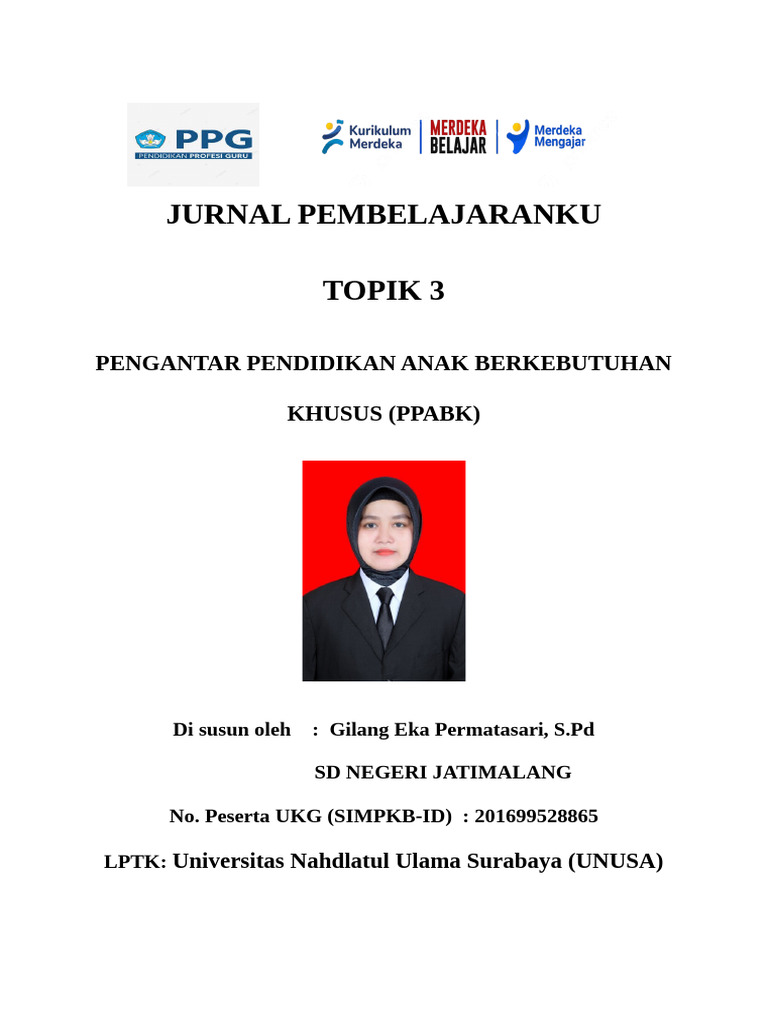 Jurnal Pembelajaranku Topik 3 Fix | PDF | Karier & Perkembangan