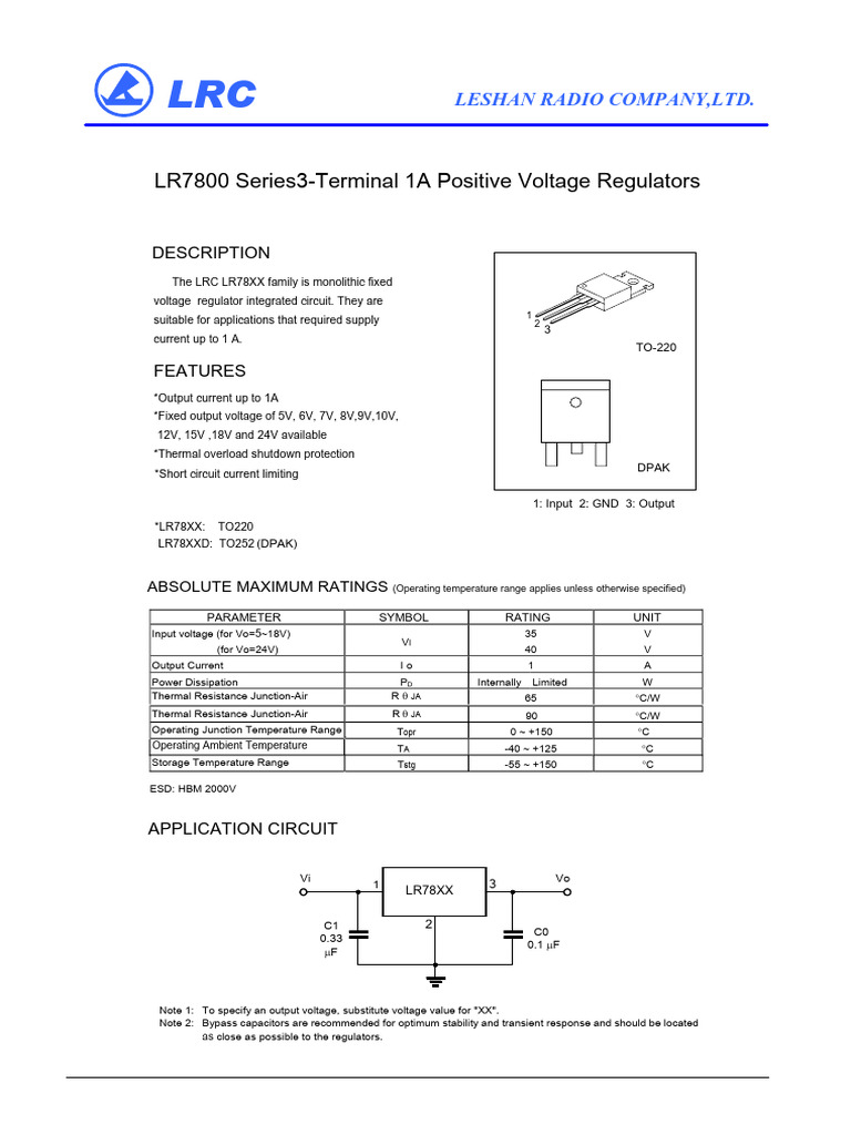 7805 2108072330 LRC-LR7805 C2846986 | PDF | Physical Quantities ...