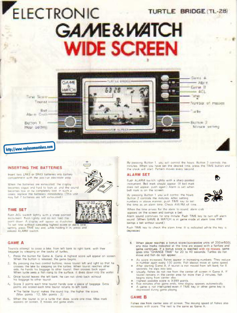 Turtle_Bridge_(Wide_Screen)_-_Manual_-_GNW | PDF