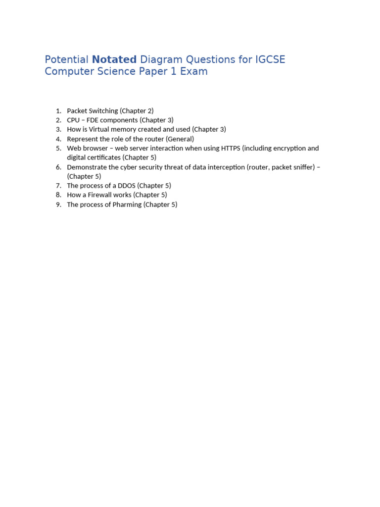 IGCSE Data Interception and DDoS Diagrams | PDF | Computers
