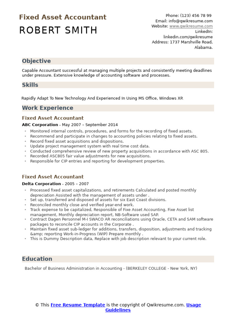 Fixed Asset Accountant 1584764269 | PDF | Fixed Asset | Depreciation