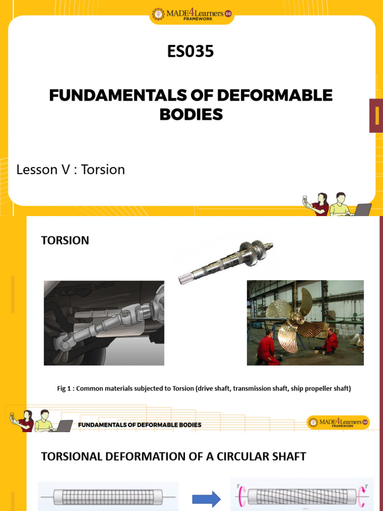 Lesson V - Torsion | PDF | Torque | Stress (Mechanics)