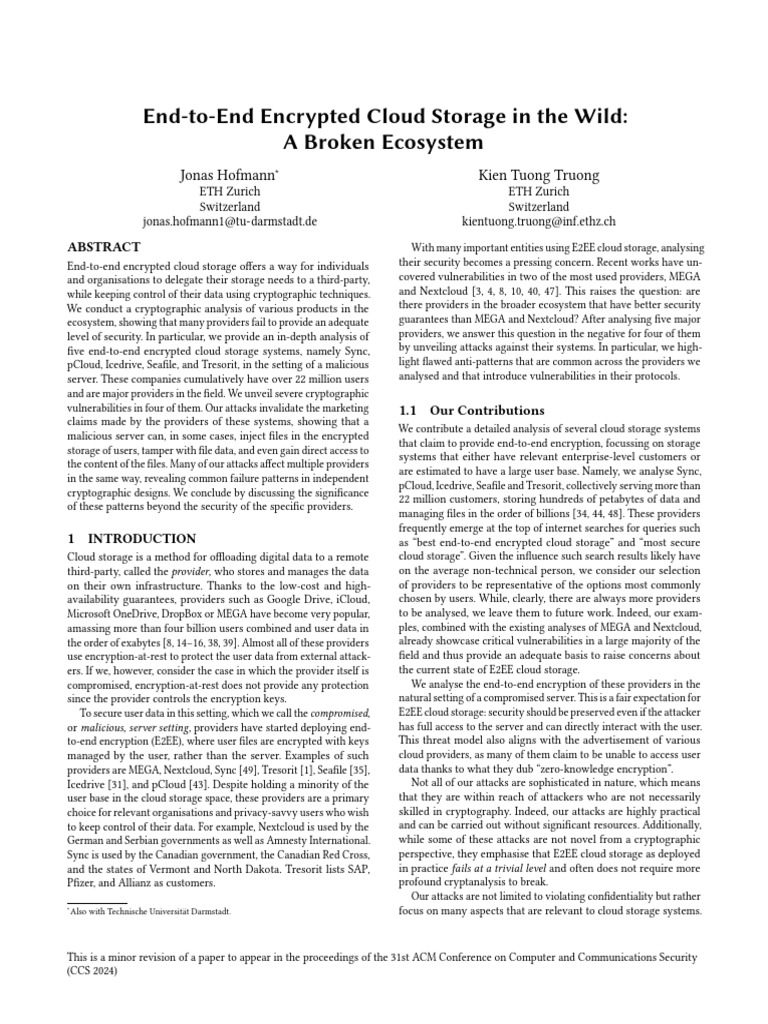 E2E Cloud | PDF | Key (Cryptography) | Encryption