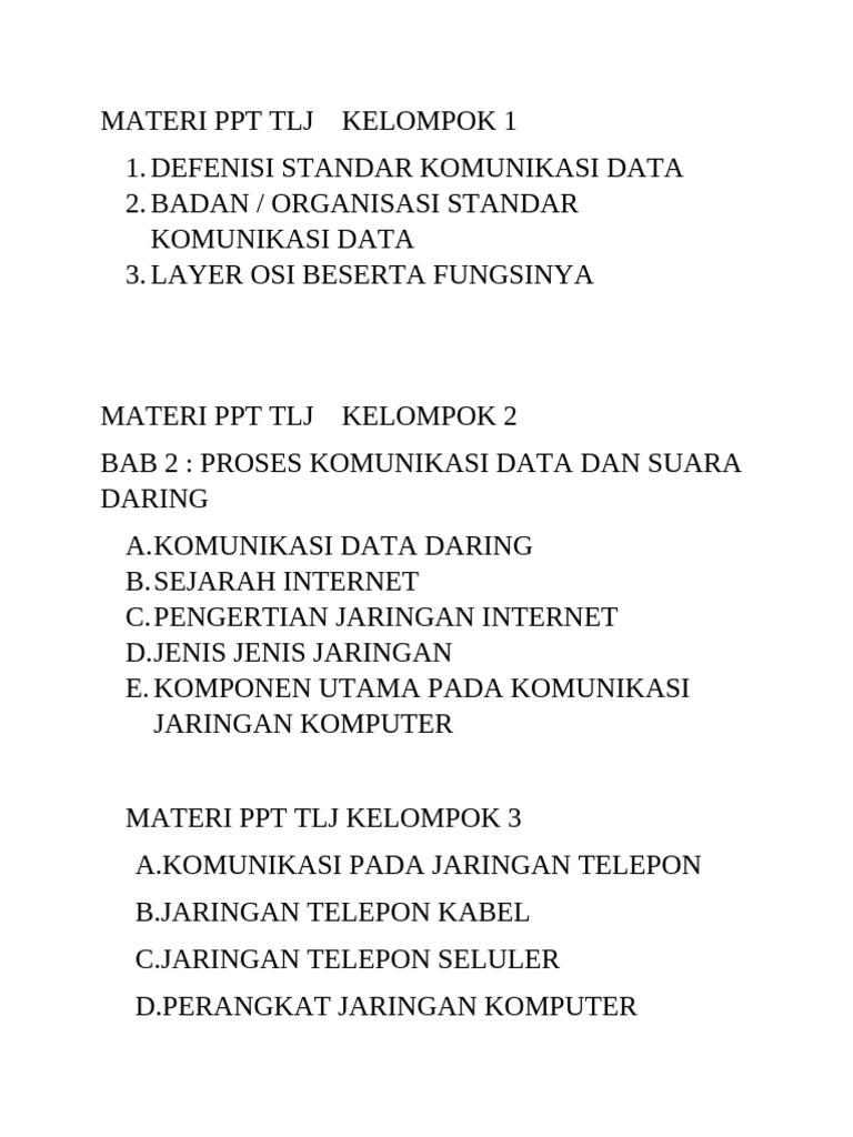 Materi PPT TLJ Kelompok 1 | PDF