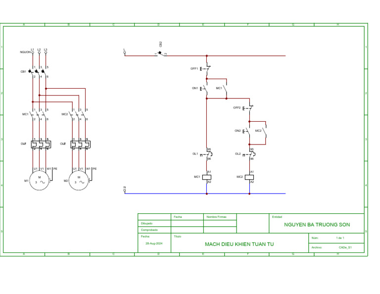 Diagrama de Control Eléctrico CADe_S1 | PDF