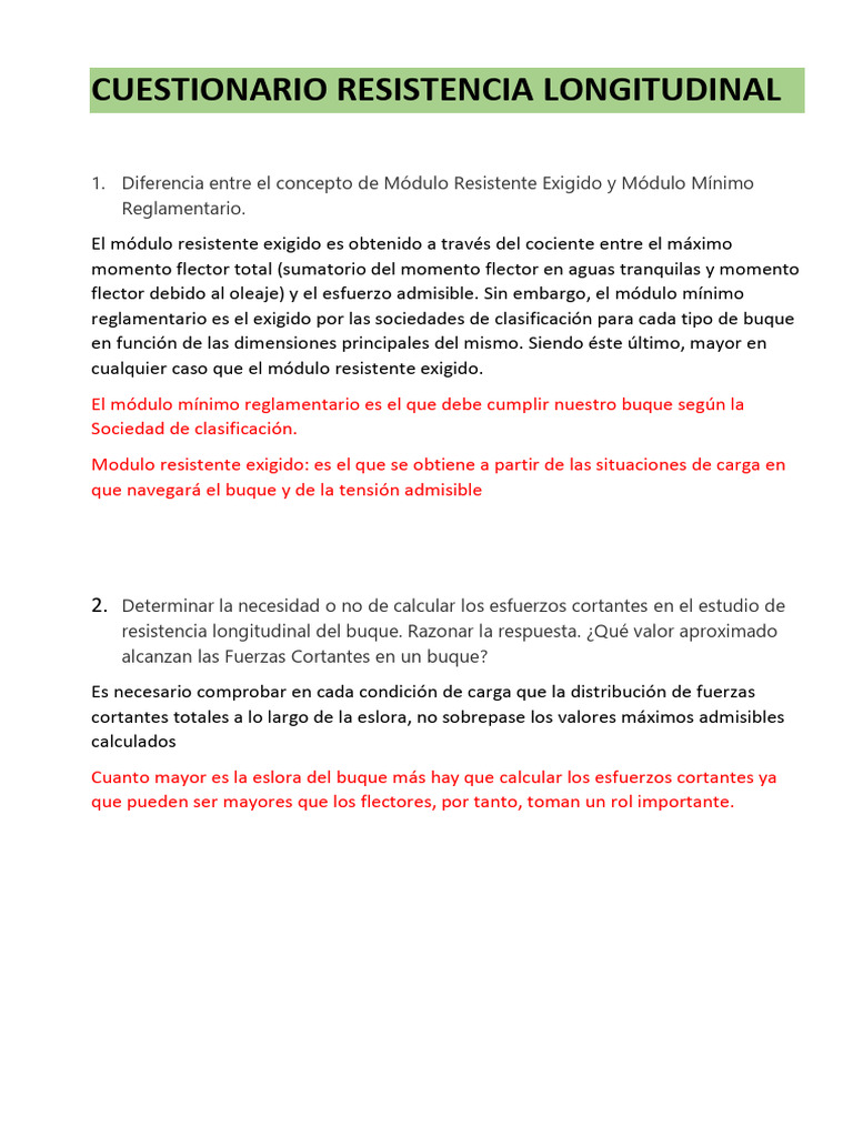 Estudio de Resistencia Longitudinal en Buques | PDF | Tecnología