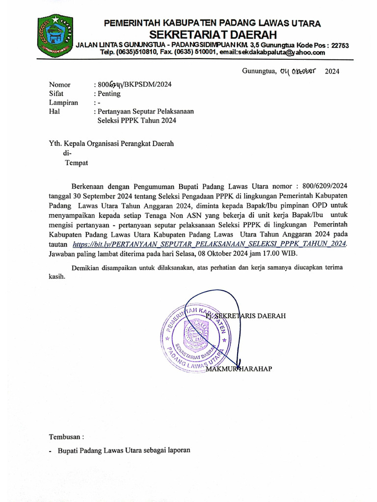 Pertanyaan Seputar Pelaksanaan Seleksi PPPK Tahun 2024 | PDF