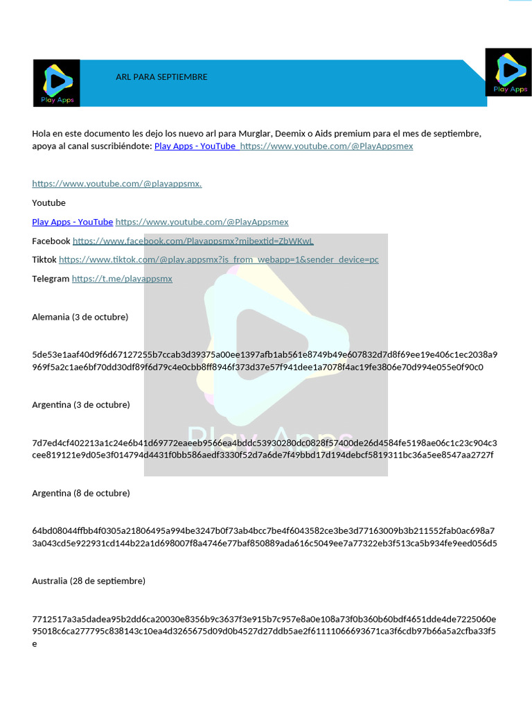 08 Septiembre Play Apps Arl | PDF