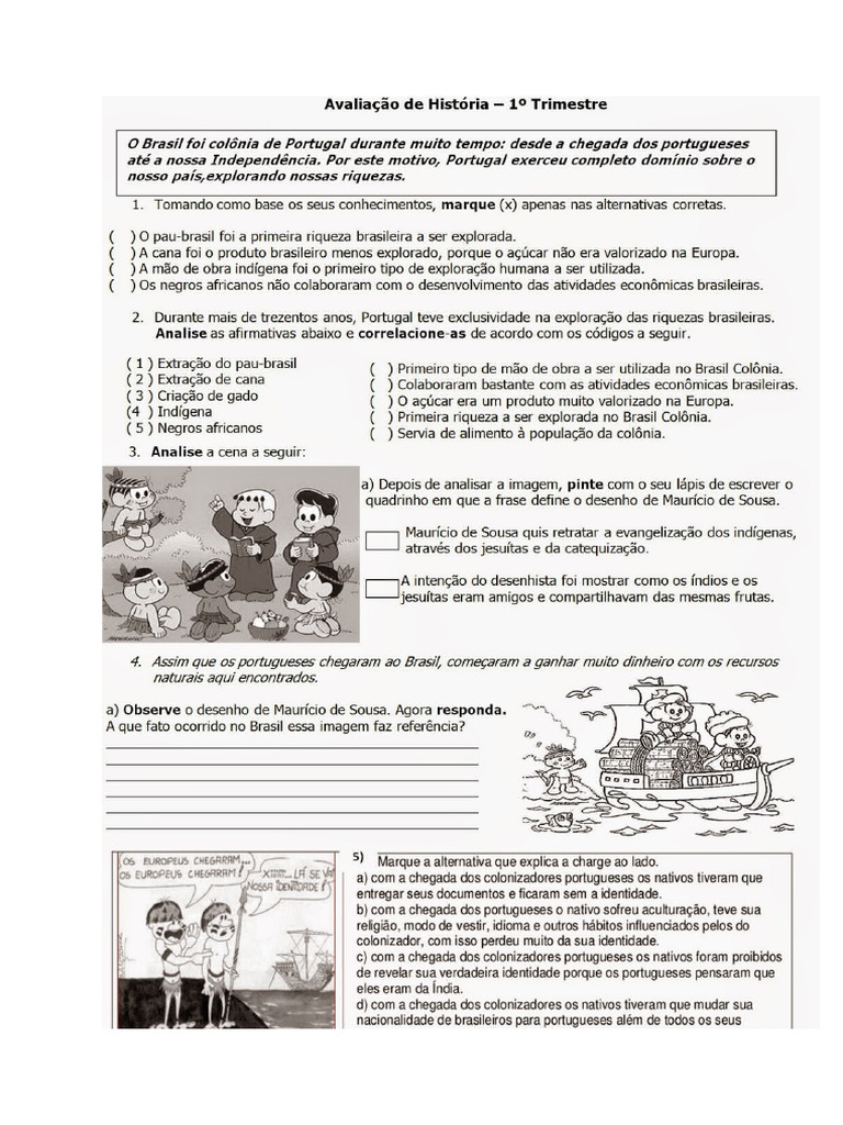 Atividade De Historia Pdf