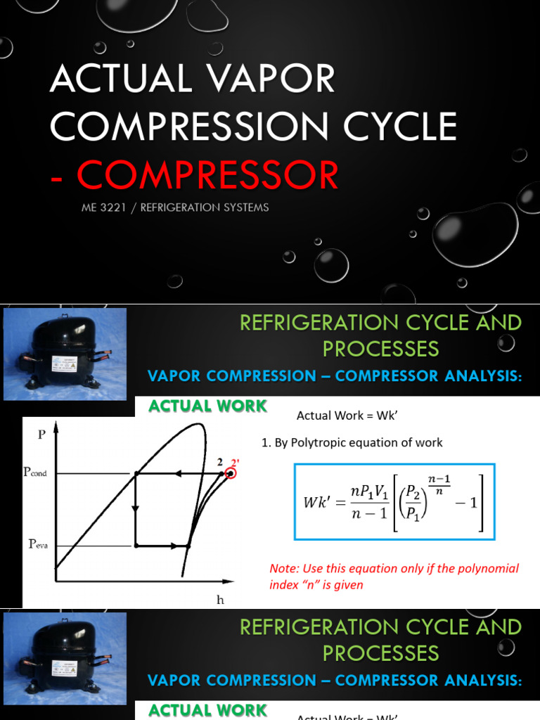 Vapor Compression Cycle Analysis | PDF | Gas Technologies | Applied And ...