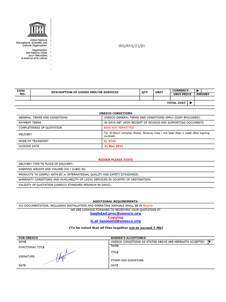 IRQ_RFQ_21_81 | PDF | Indemnity | Breach Of Contract