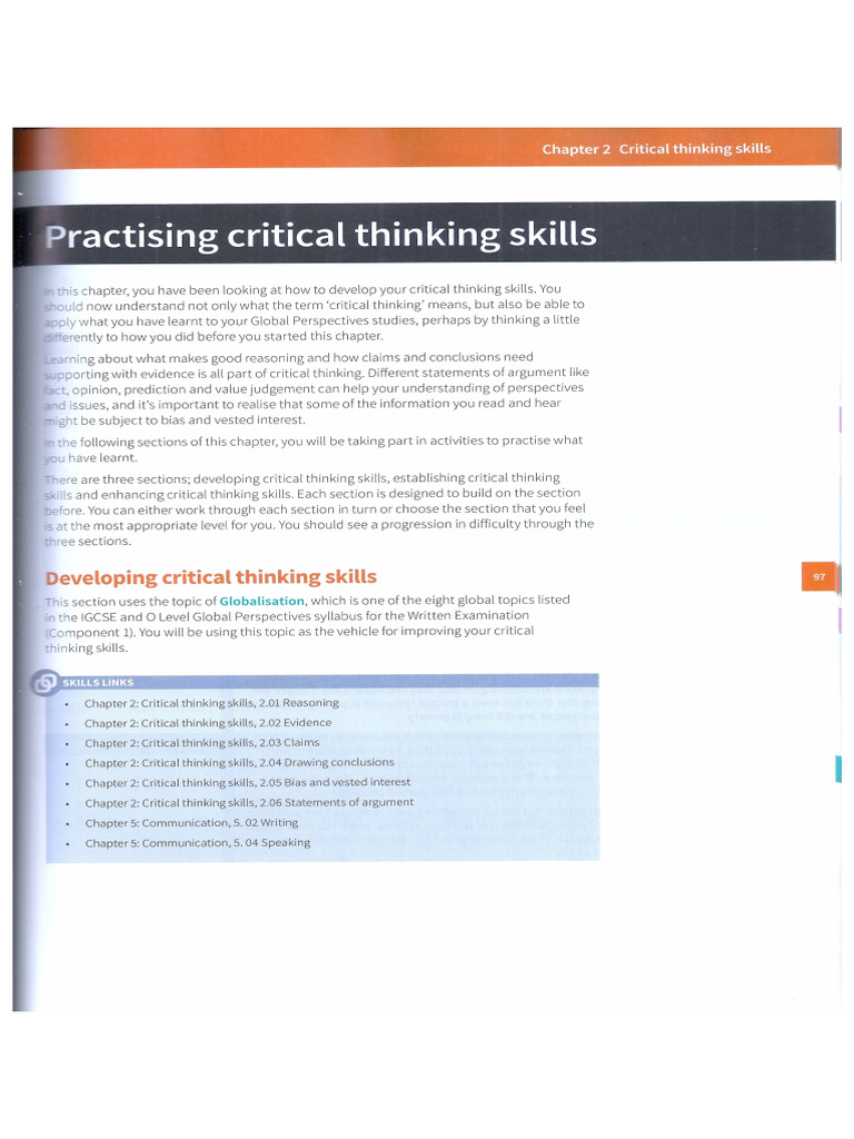 Cambridge Igcse and o Level Global Perspectives Chapter 2c | PDF