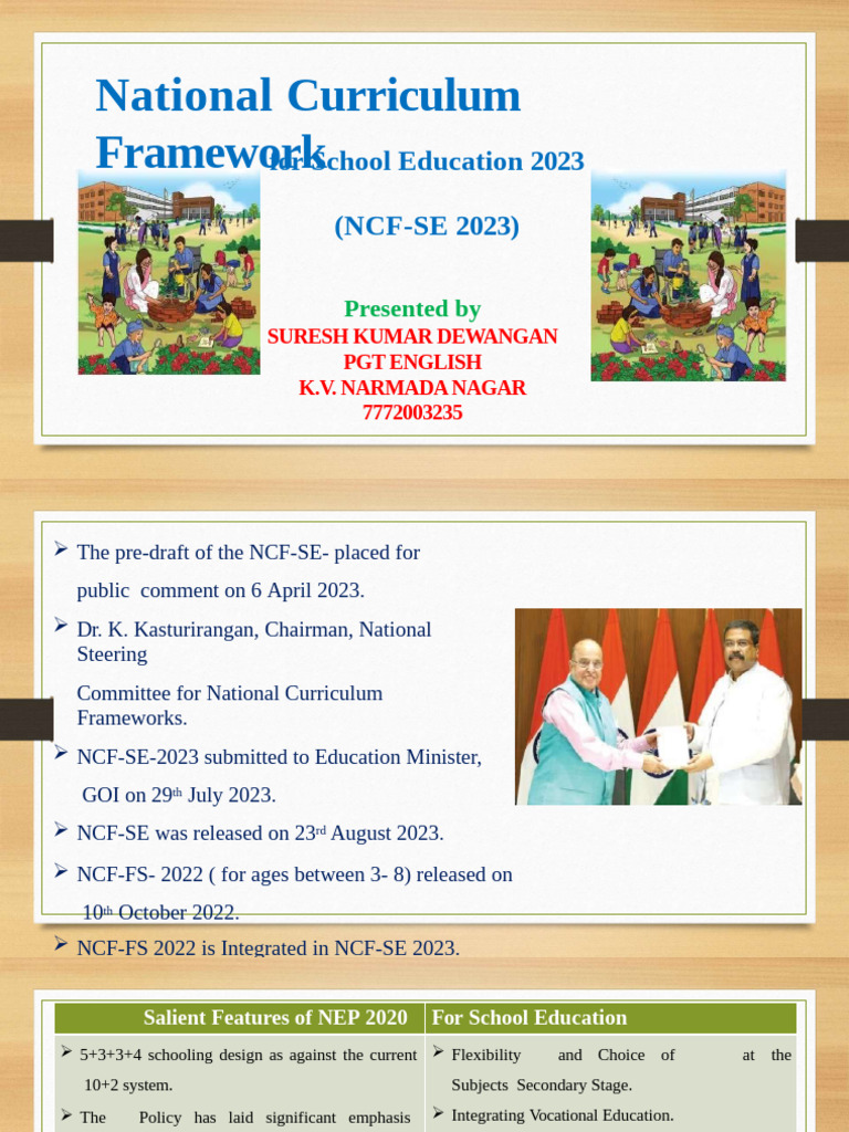 NCF School Education 2023 SKD | PDF | Curriculum | Literacy