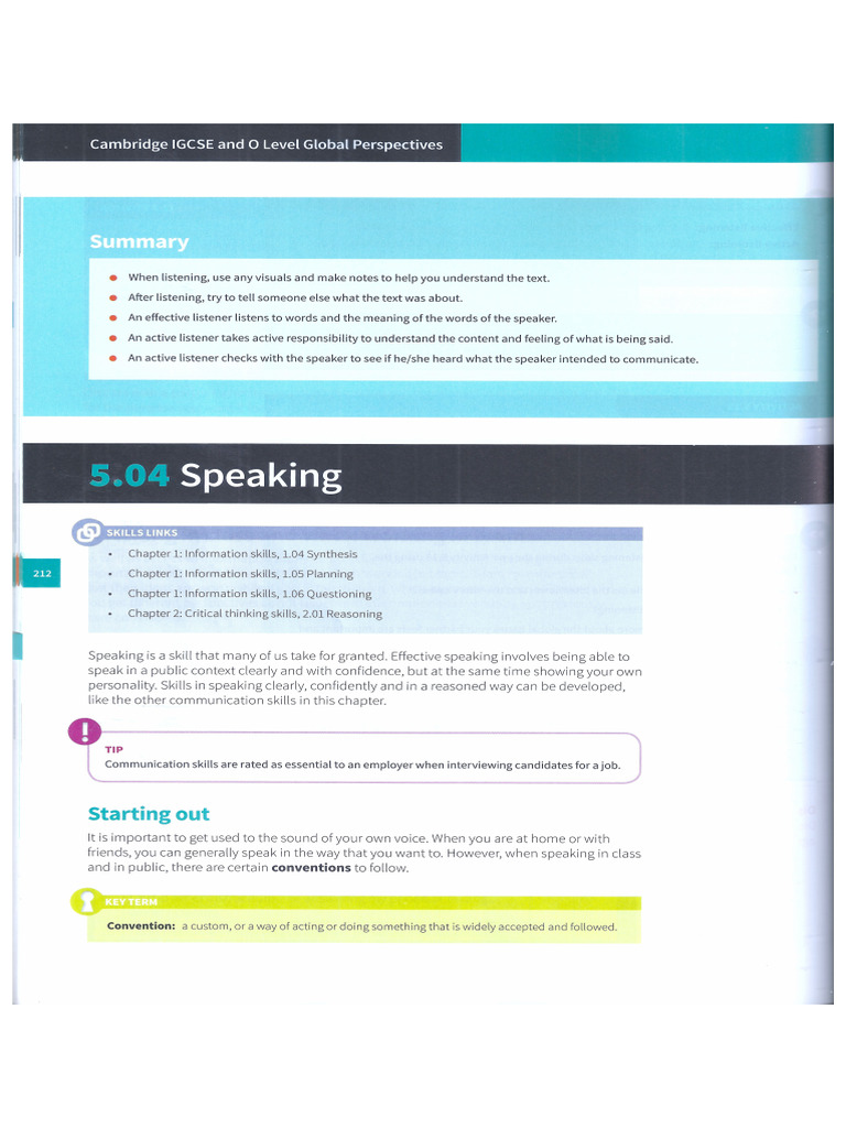 Cambridge Igcse and o Level Global Perspectives Chapter 5b | PDF