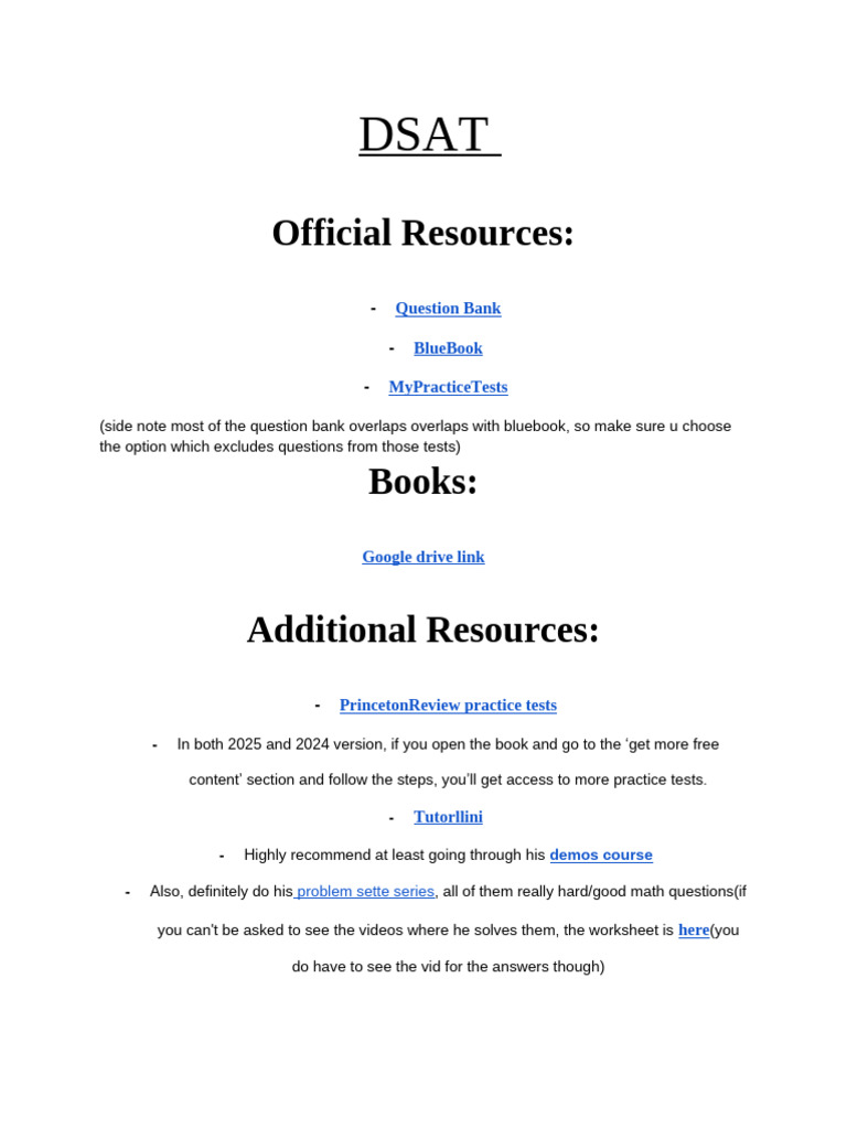 How To Use DSAT-Resources | PDF | Sat