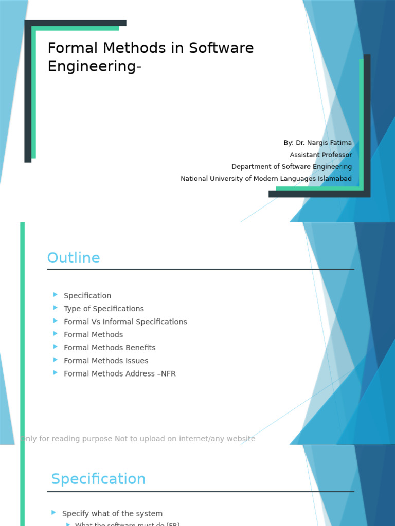 Formal Methods Benefits and Important | PDF | Formal Methods ... Formal Methods Benefits and Important | PDF | Formal Methods ...