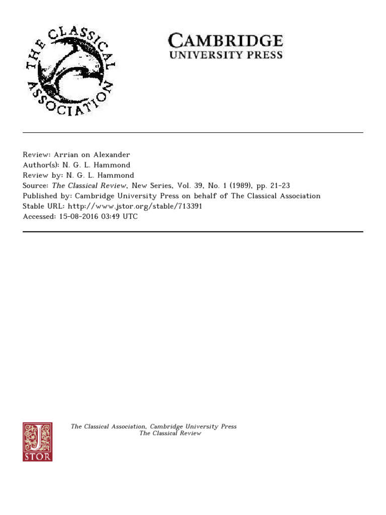 Arrian On Alexander | PDF