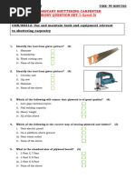 Carpentry Practice Test Questions | PDF | Lumber | Plywood