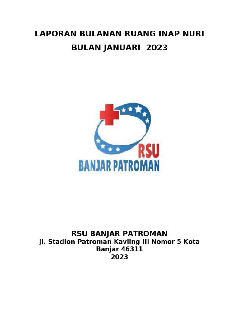 Laporan Bulan Januari 23 Ruang Inap Nuri | PDF