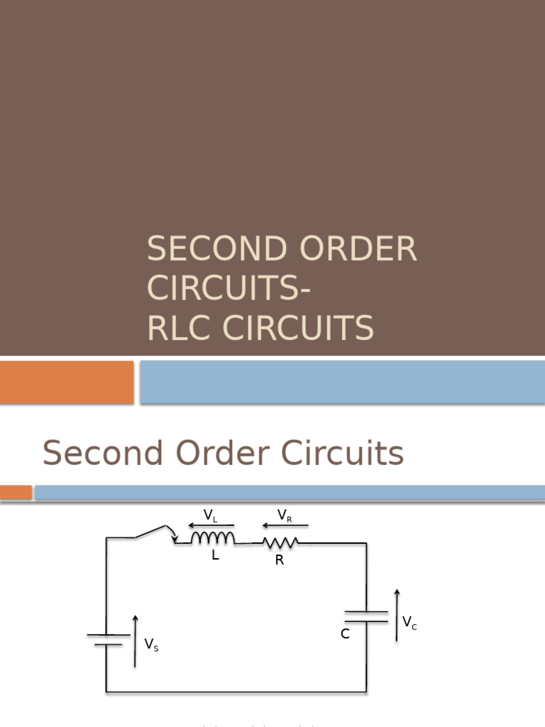 1 Second Order Circuits Pdf Damping Mathematical Objects