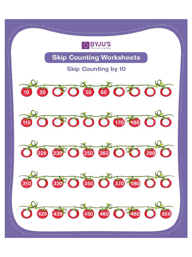 Skip Counting Worksheets 04 1 | PDF
