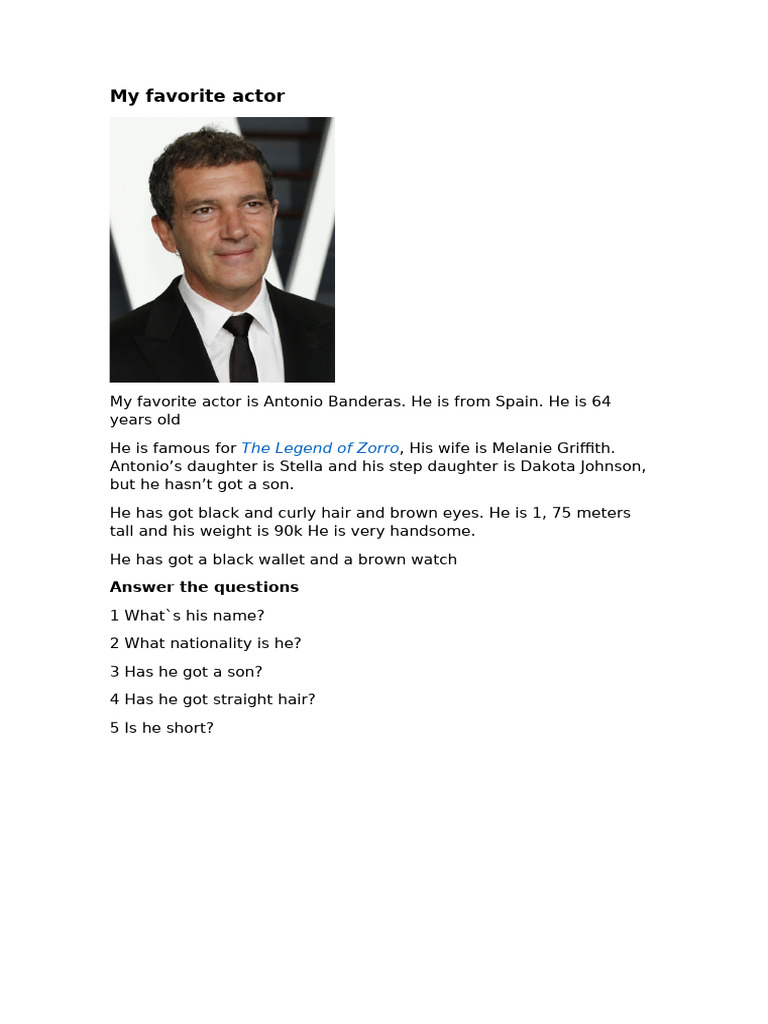 My favorite actor | PDF