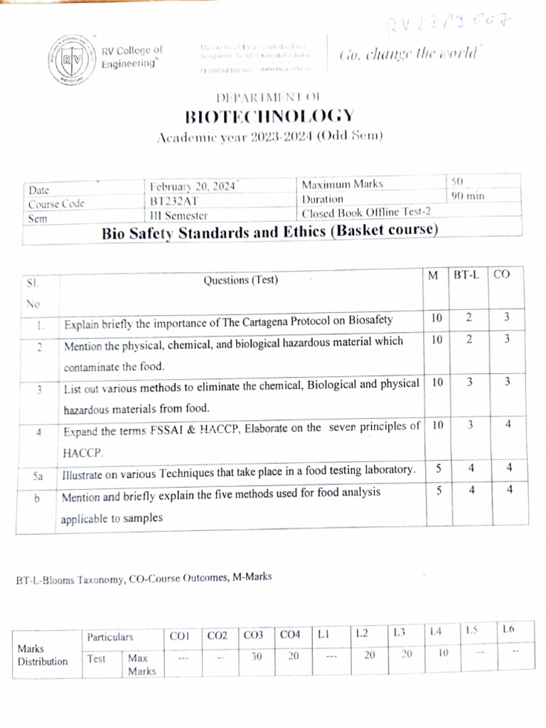 CIE 2 3RD SEM | PDF | Safety