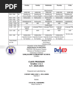 Class Program Matatag Grade 1 | PDF