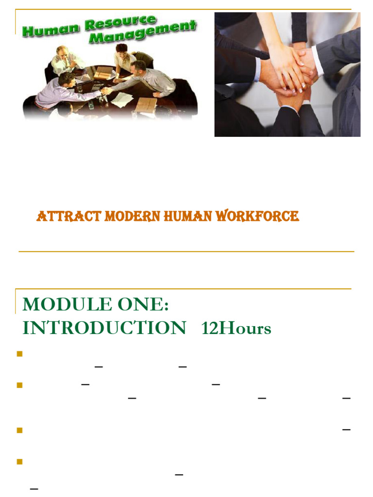 Introduction to Human Resource Management | PDF | Human Resource ...