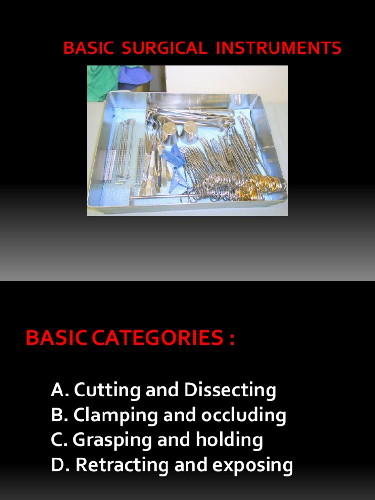 Basic Surgical Instruments | PDF | Medical Specialties | Wellness