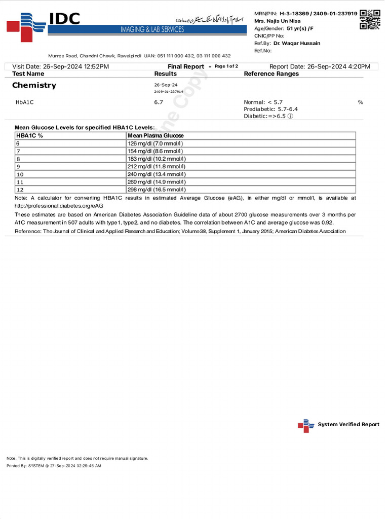 Patient Report PDF | PDF