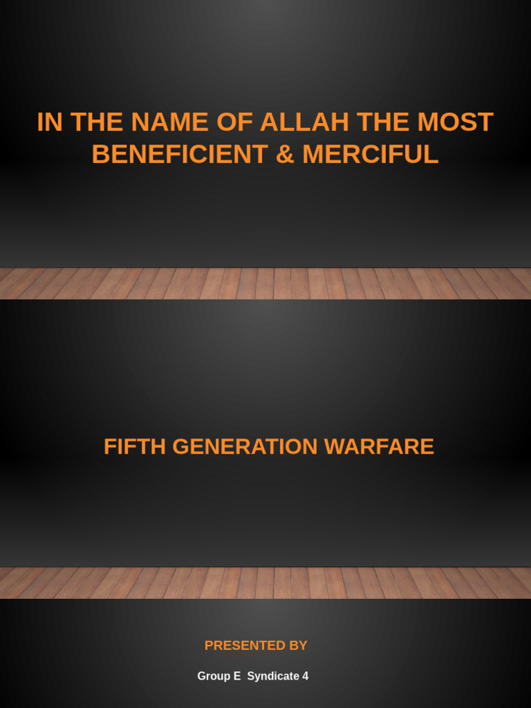 Understanding Fifth Generation Warfare | PDF | Pakistan | Conflicts