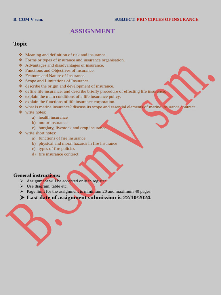 V Sem Assignment | PDF