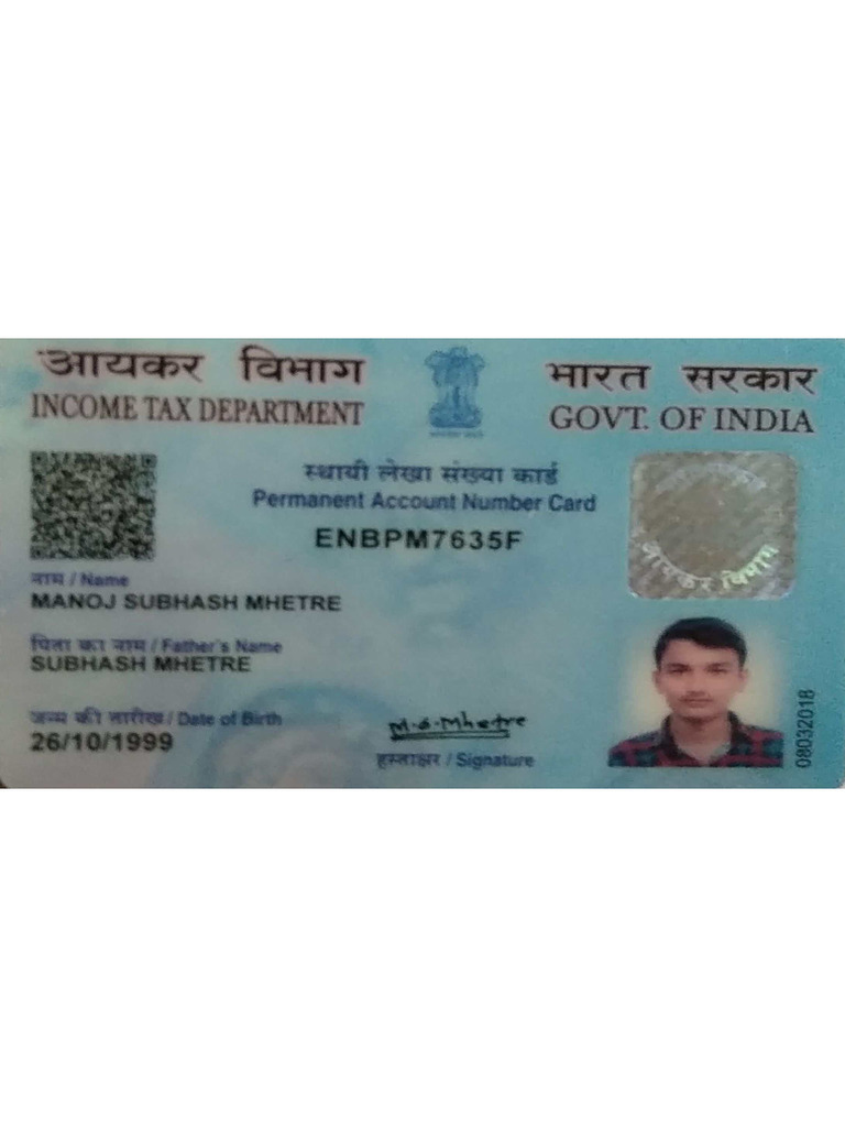 Pan Card Manoj Mhetre | PDF