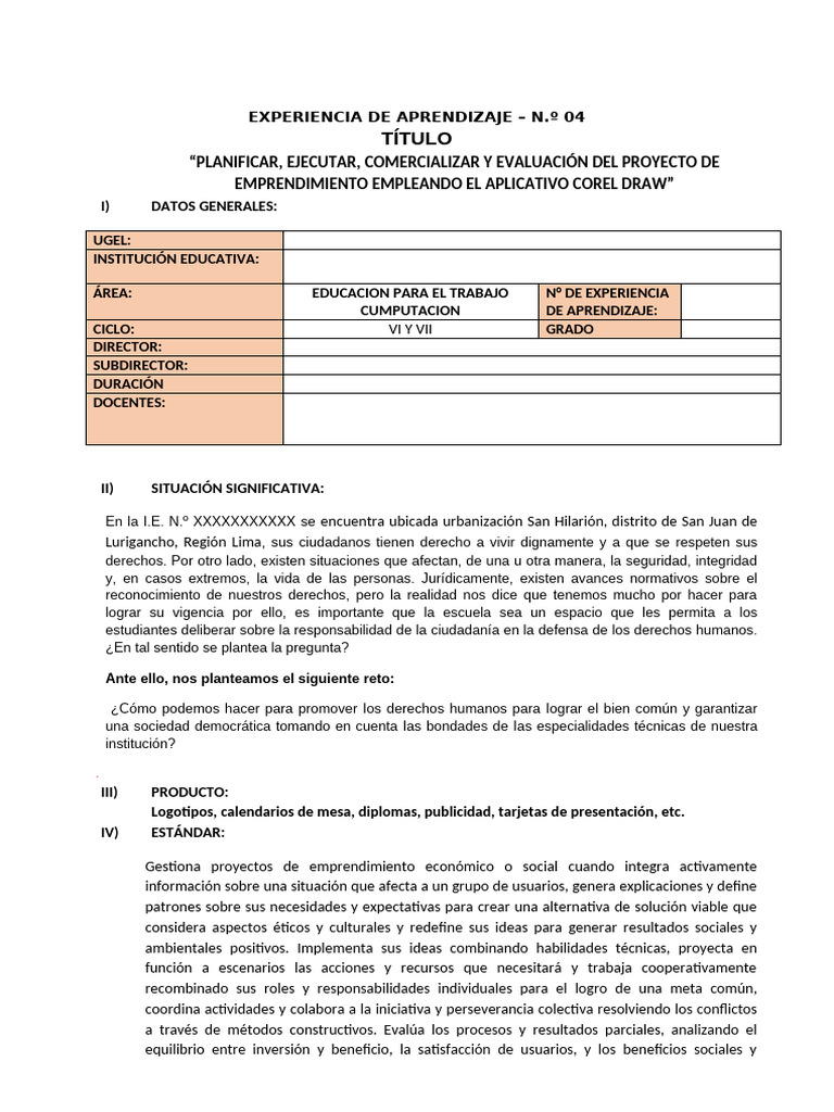 Experiencia de Aprendizaje 4 Ept - Secundaria-2024 | PDF | Aprendizaje | Inteligencia artificial