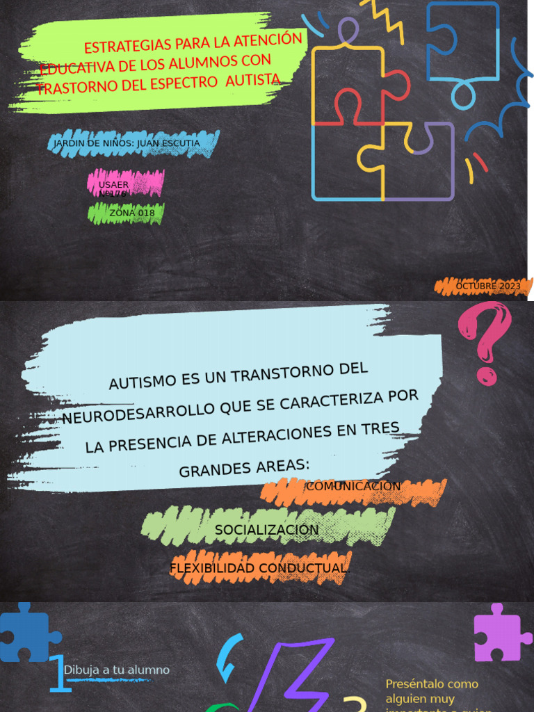 PREESCOLAR. Autismo Trabajemos Con Los Alumnos. | PDF | Conceptos ...